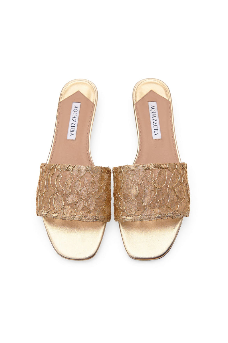 Aquazzura Lace Slides – Audrey's of Naples