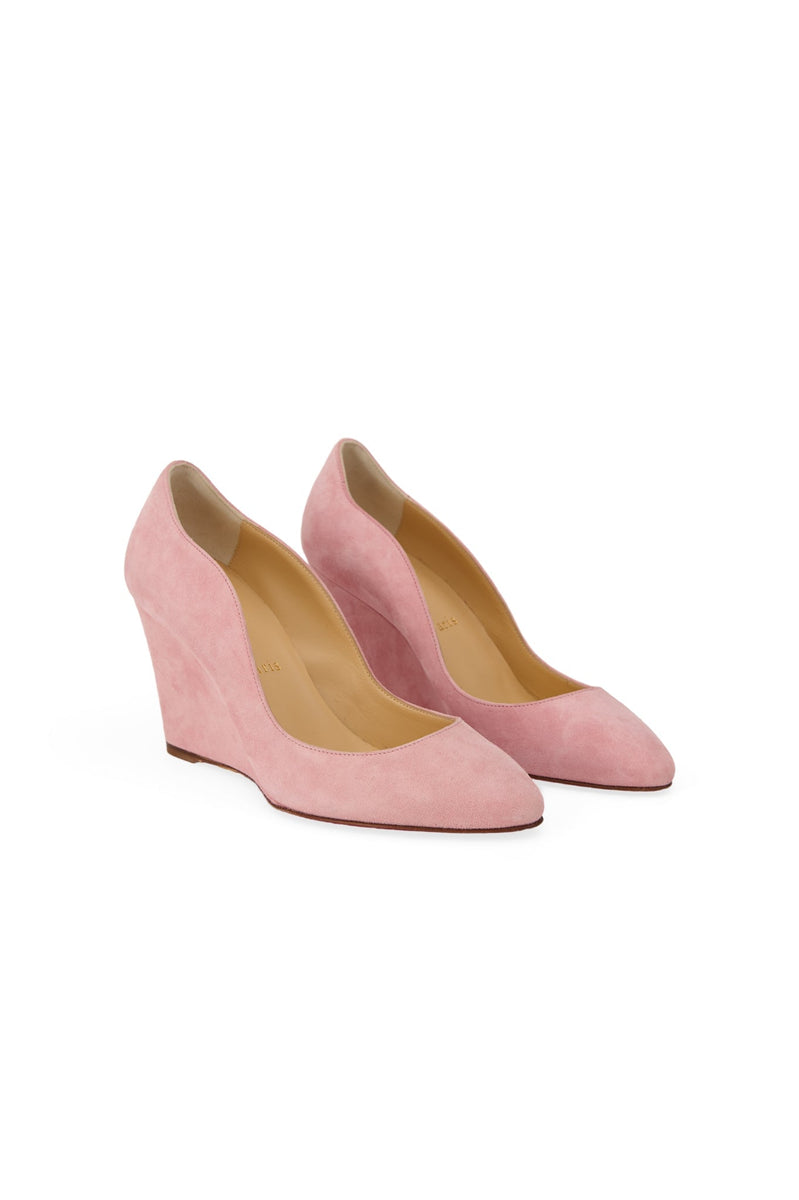 Christian Louboutin Suede Wedges – Audrey's of Naples