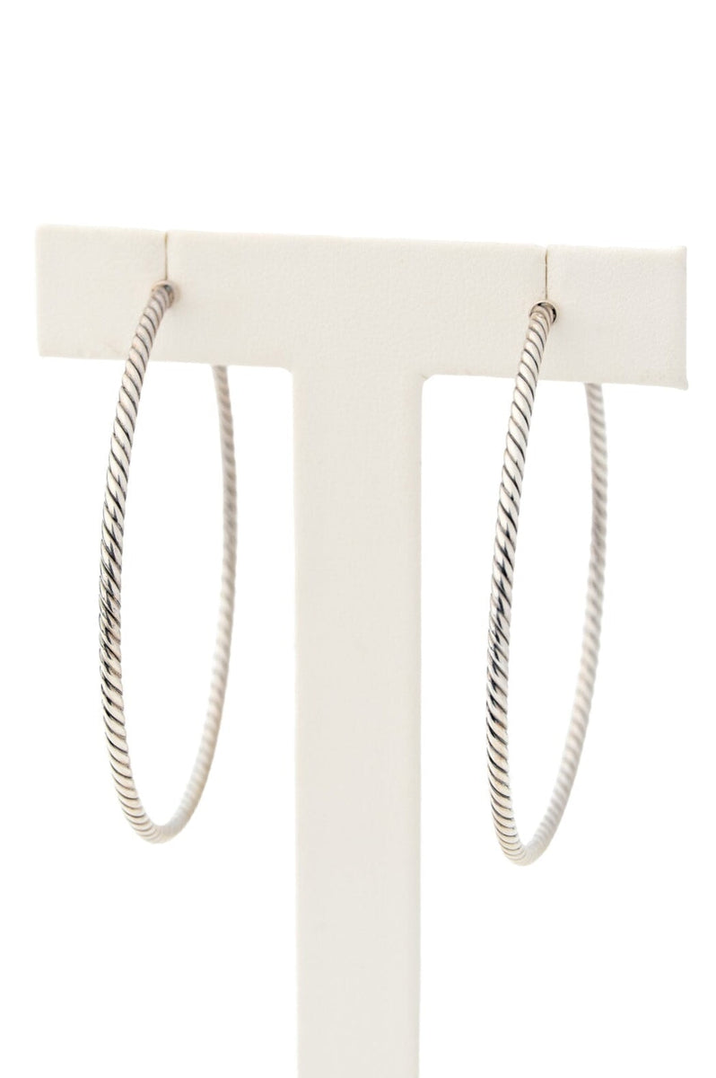 David Yurman Sterling Silver Cable Hoops – Audrey's of Naples