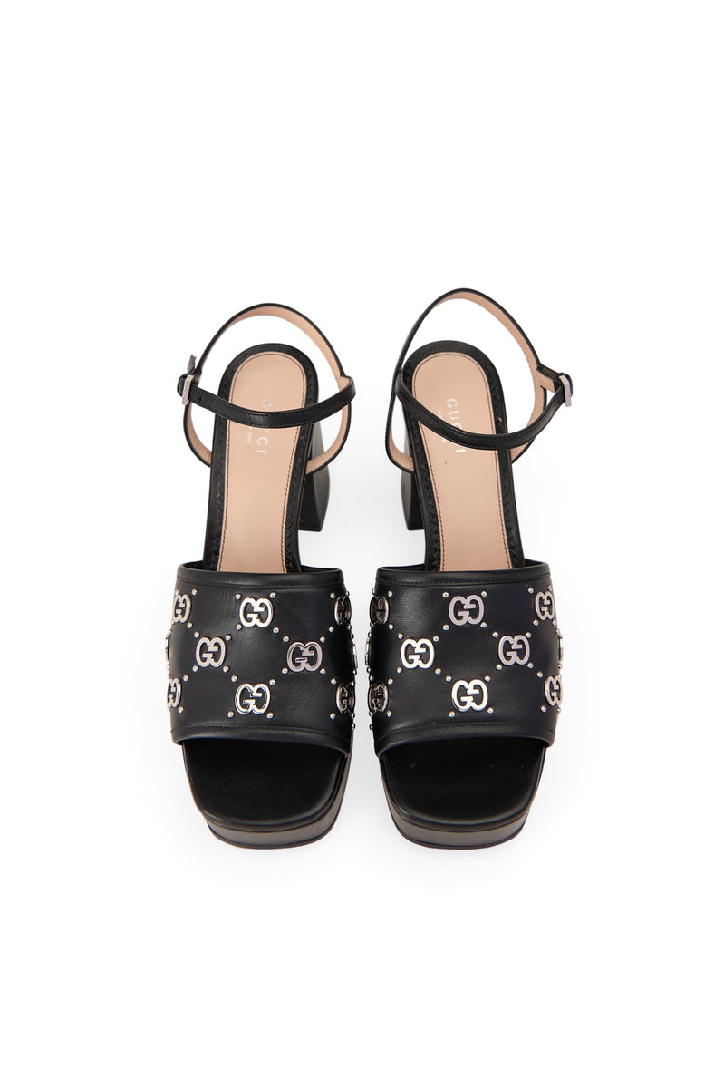 Pre-loved Gucci Studded Monogram Leather Platform – Audrey's of Naples