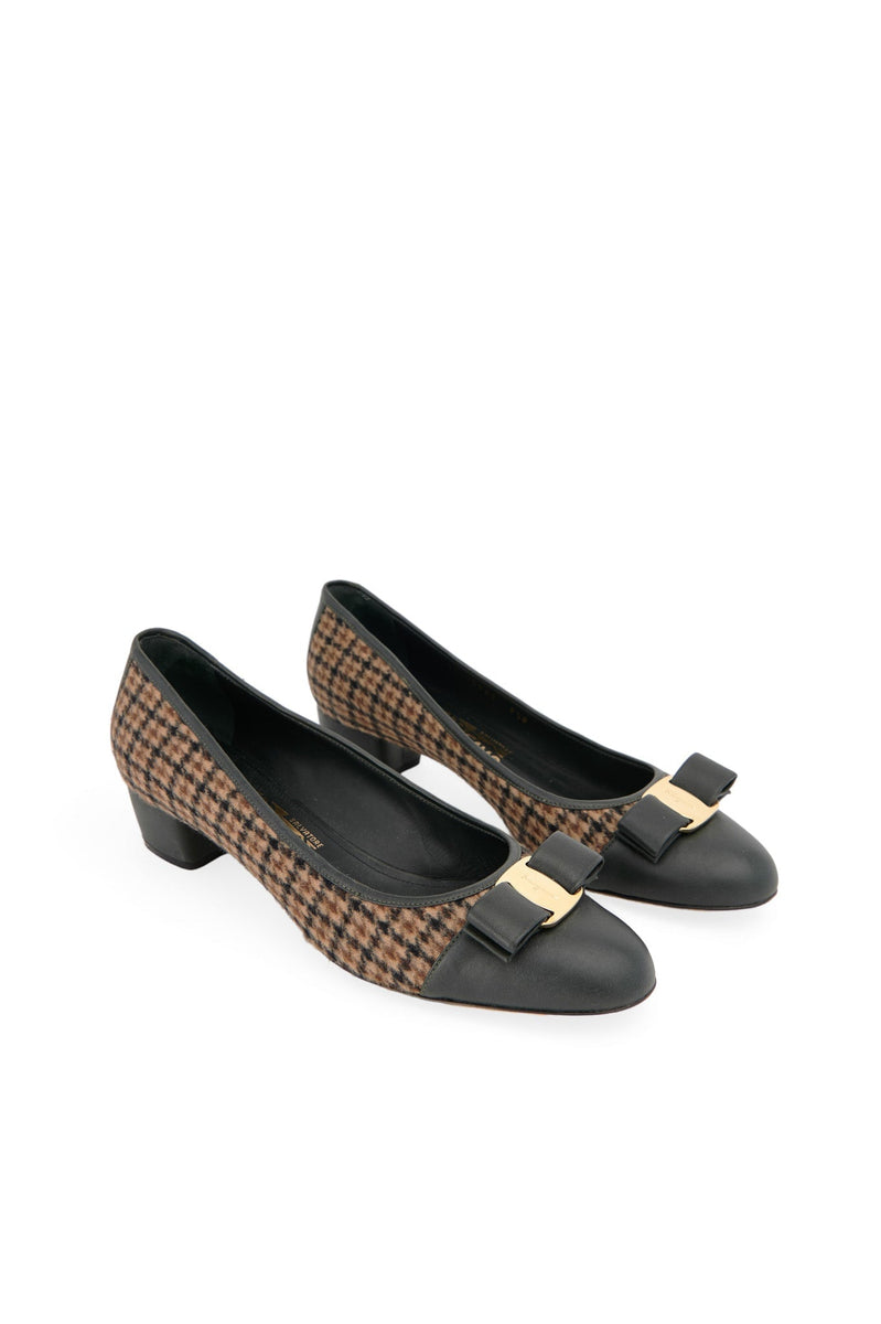 Salvatore Ferragamo Wool Vara Pumps – Audrey's of Naples
